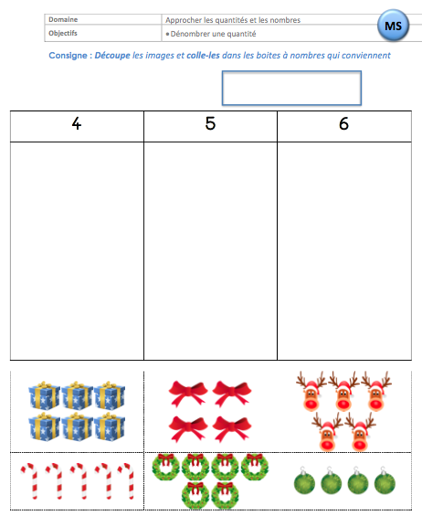 Vers les maths Ms-Fiches Noël - Le jardin d'Alysse